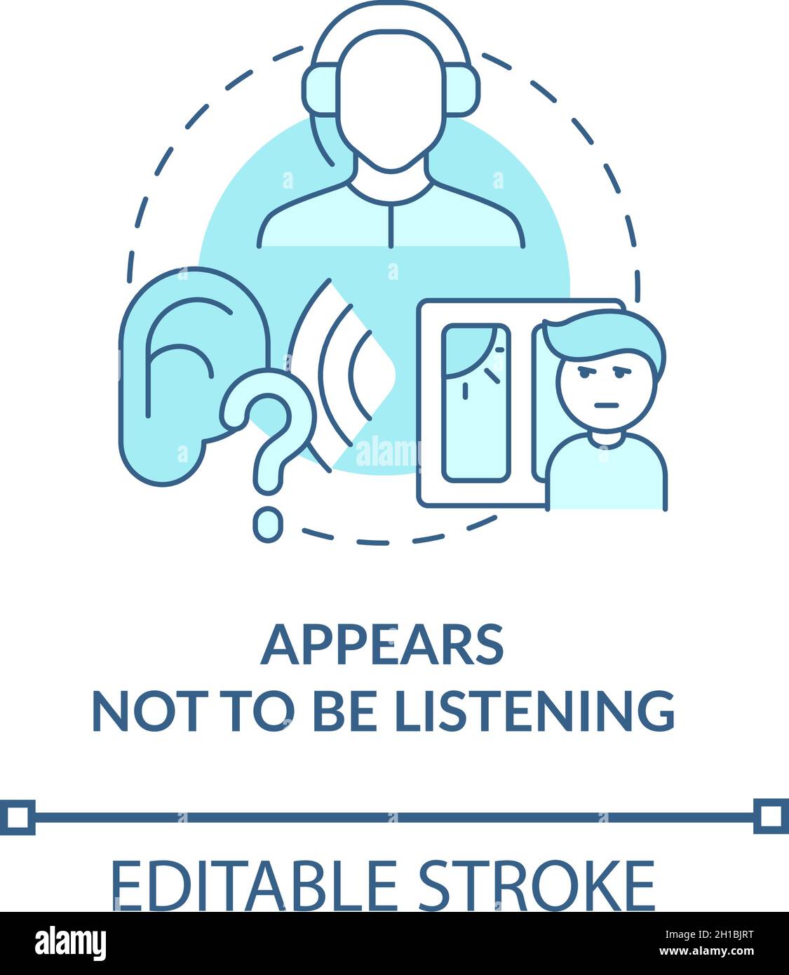 Not listening illustration Stock Vector Images - Alamy