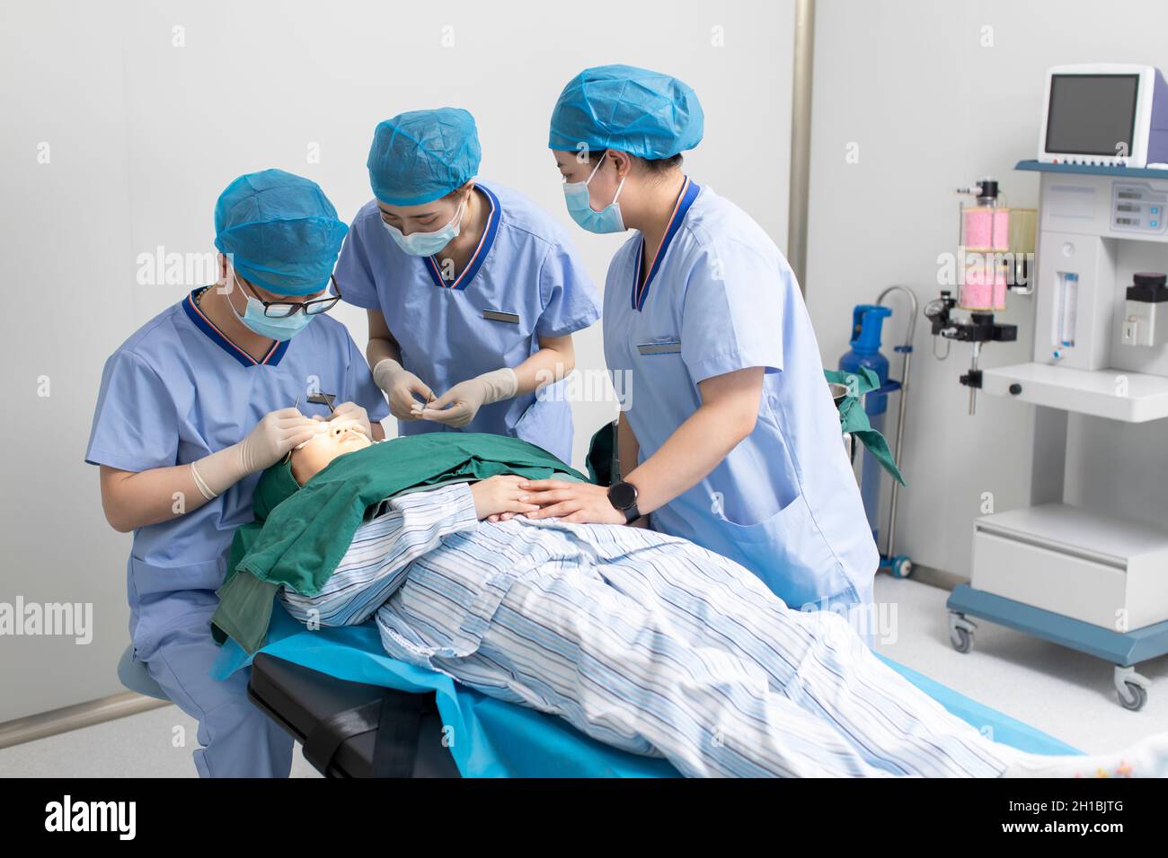 Young woman receiving facial plastic surgery Stock Photo - Alamy