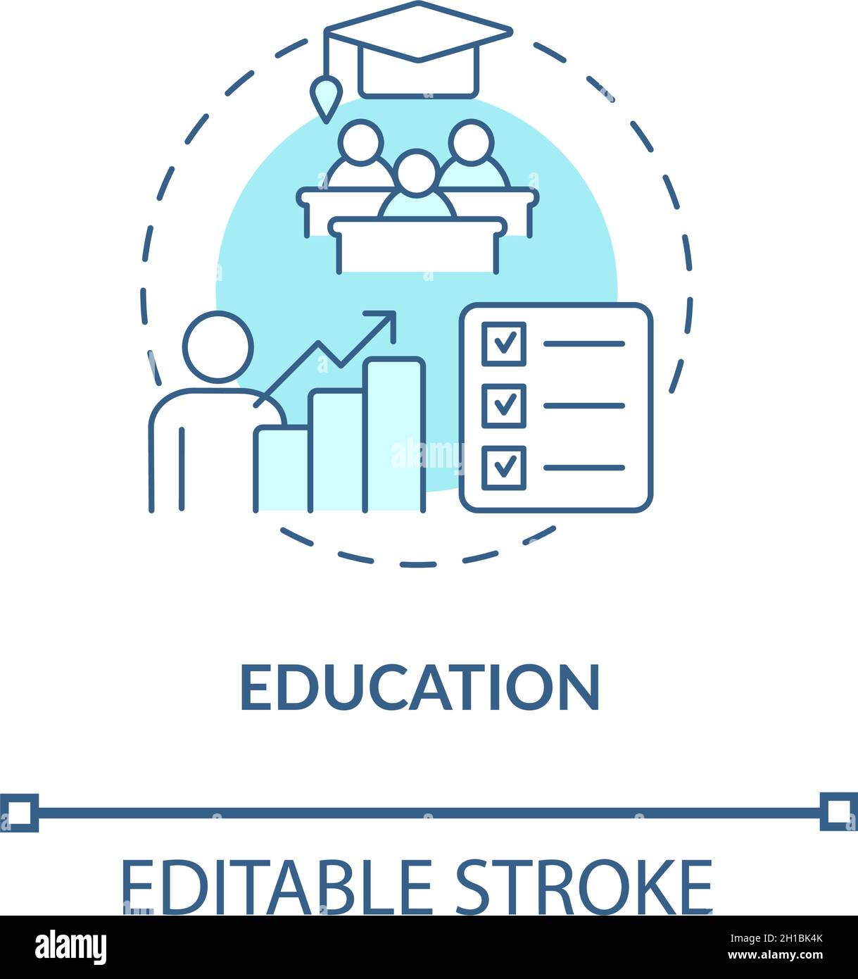 Education concept icon Stock Vector Image & Art - Alamy