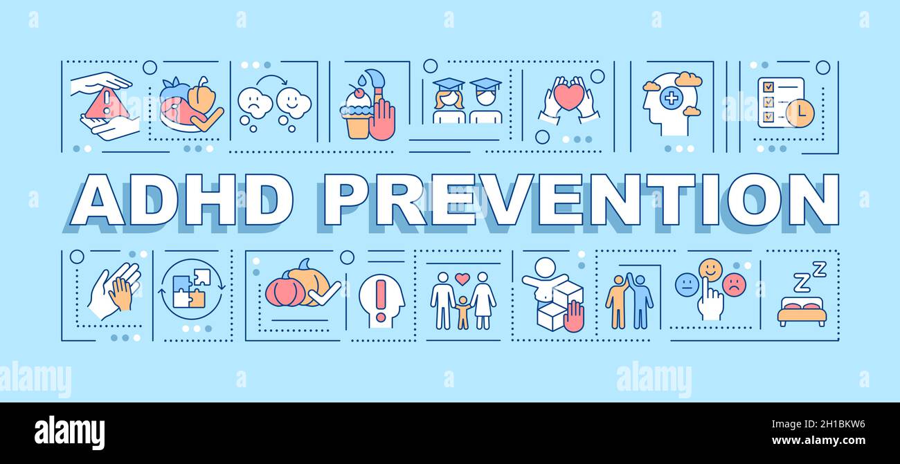 ADHD prevention word concepts banner Stock Vector Image & Art - Alamy
