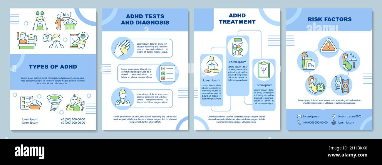 Types of ADHD brochure template Stock Vector Image & Art - Alamy
