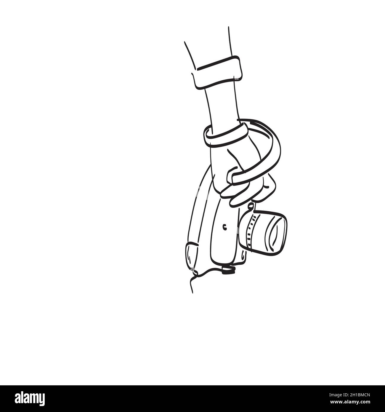 Hand Holding Camera Drawing