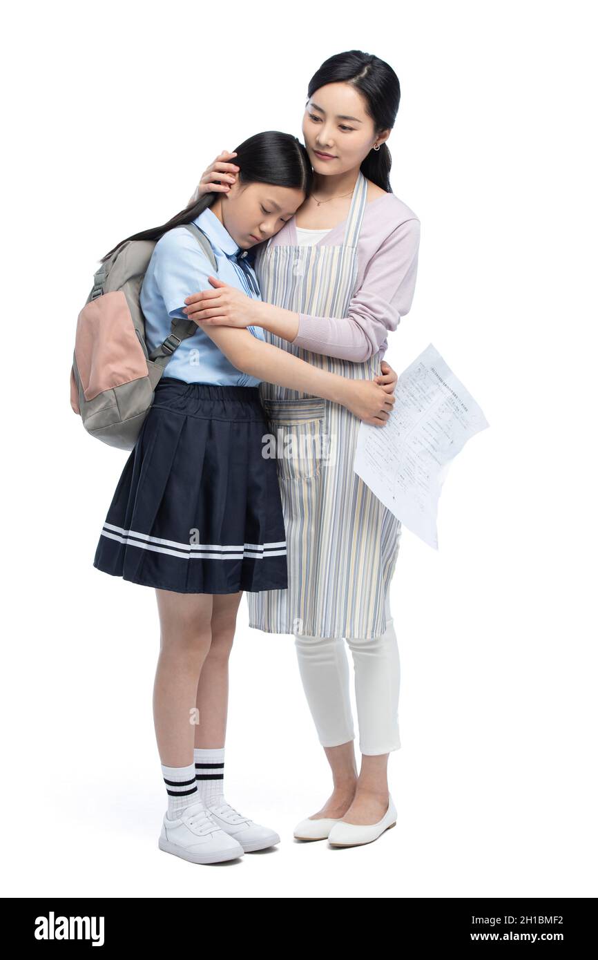 Mother consoling her daughter Stock Photo - Alamy