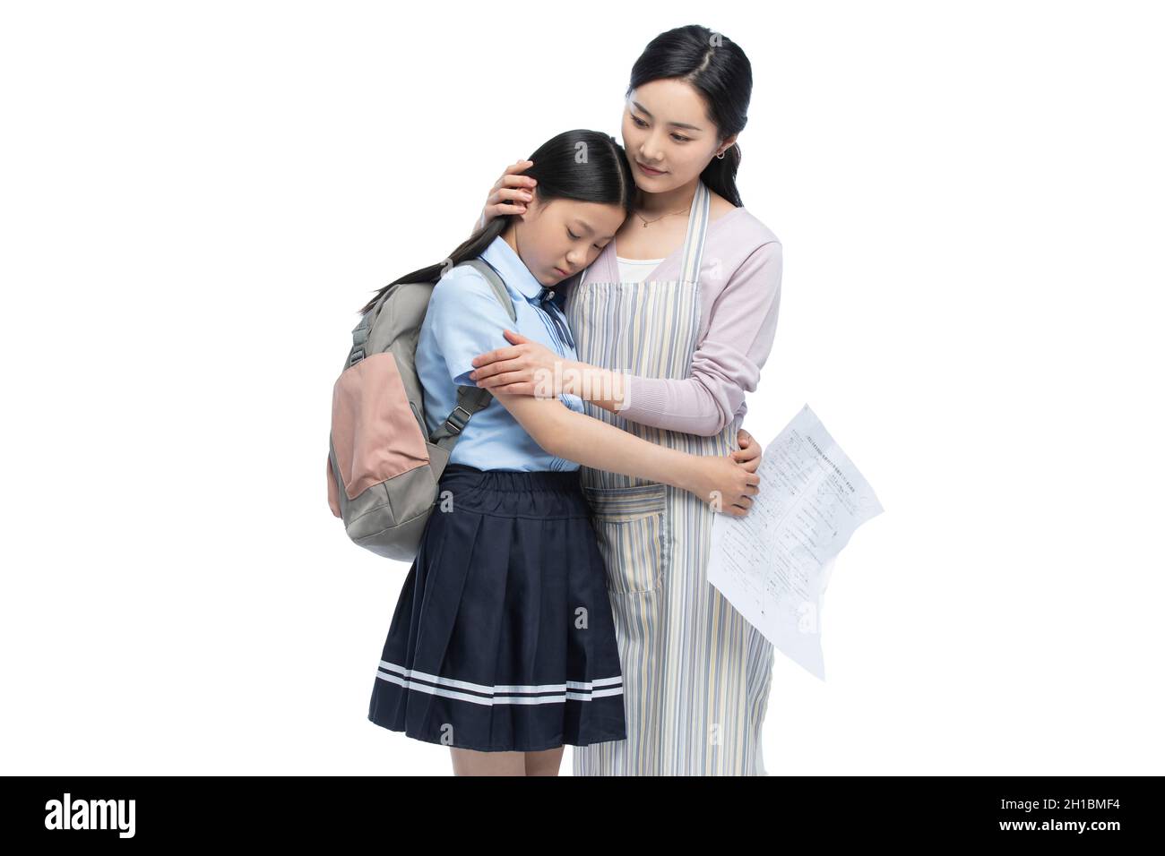 Mother consoling her daughter Stock Photo - Alamy