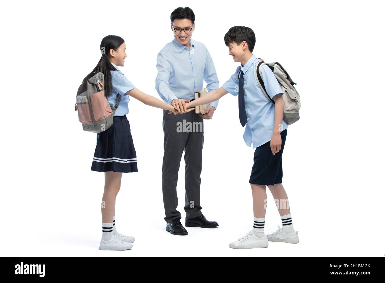 Chinese school children and teacher Cut Out Stock Images & Pictures - Alamy