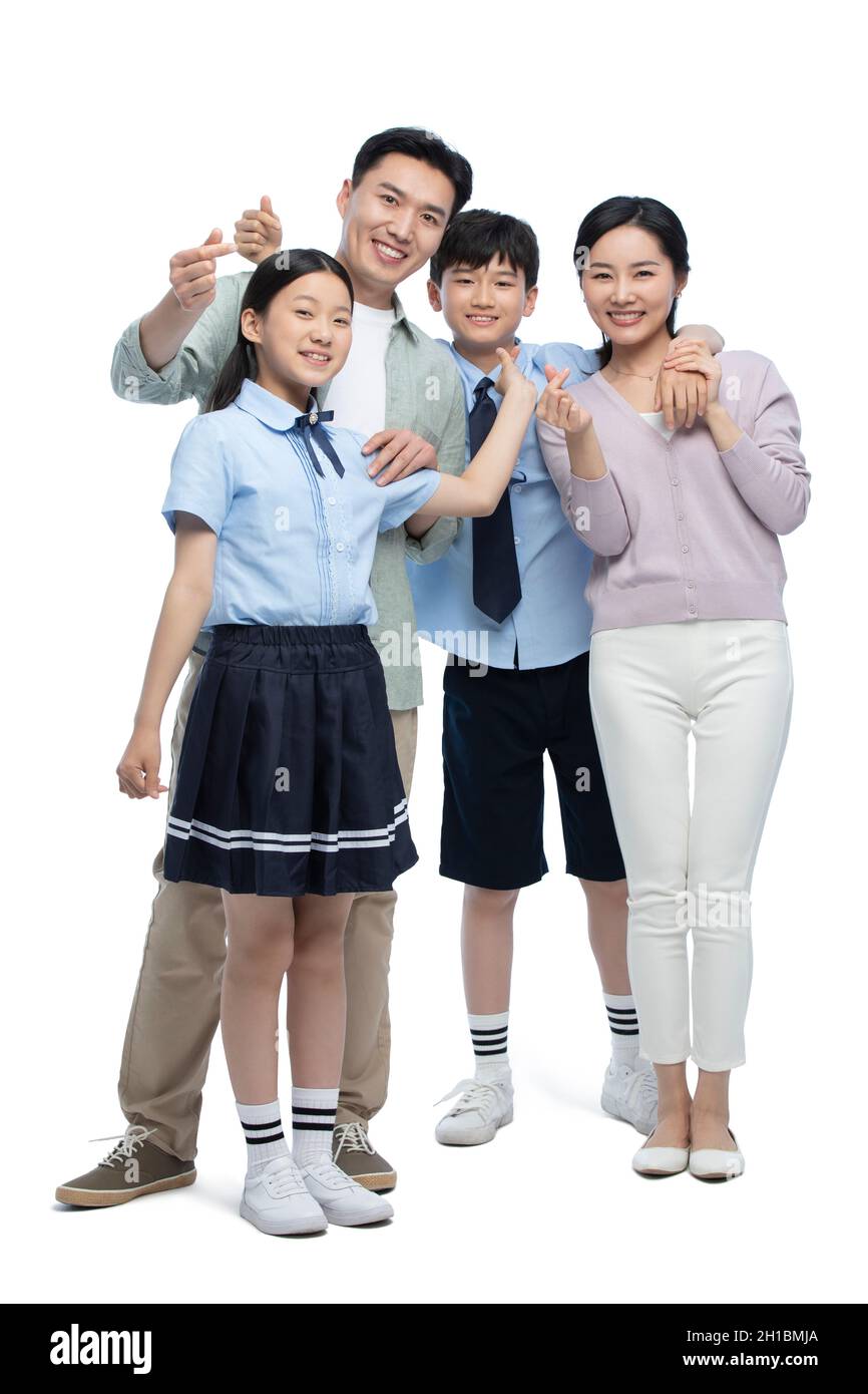 Portrait of happy family Stock Photo - Alamy