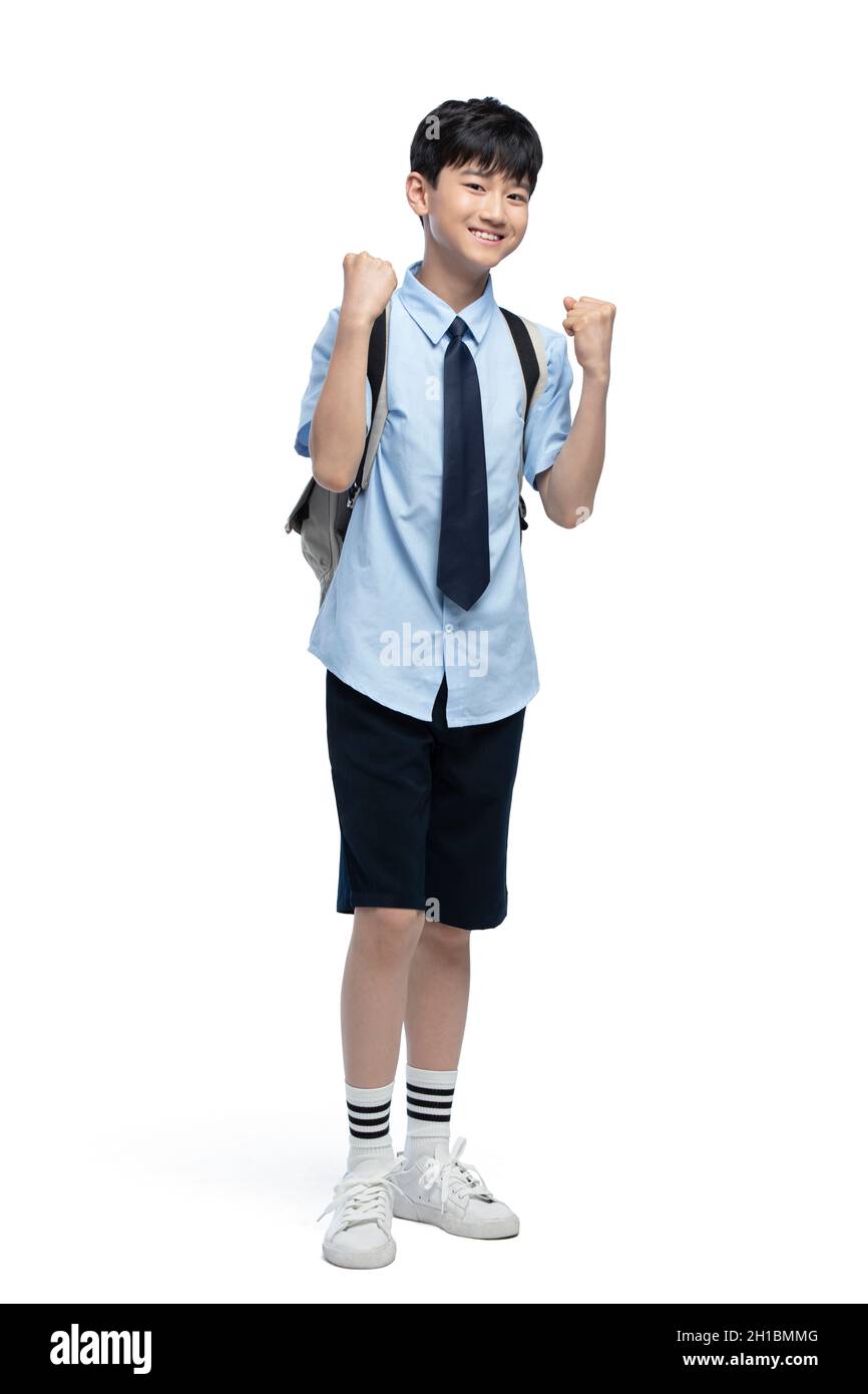 Chinese school boy uniform Cut Out Stock Images & Pictures - Alamy