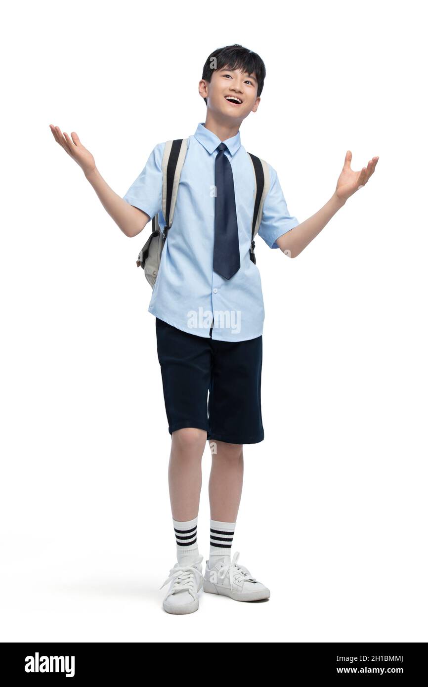 Chinese school boy uniform Cut Out Stock Images & Pictures - Alamy