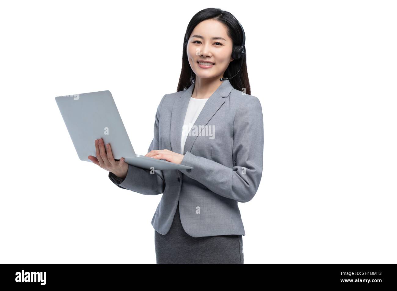 Happy female teacher using hi-res stock photography and images - Alamy