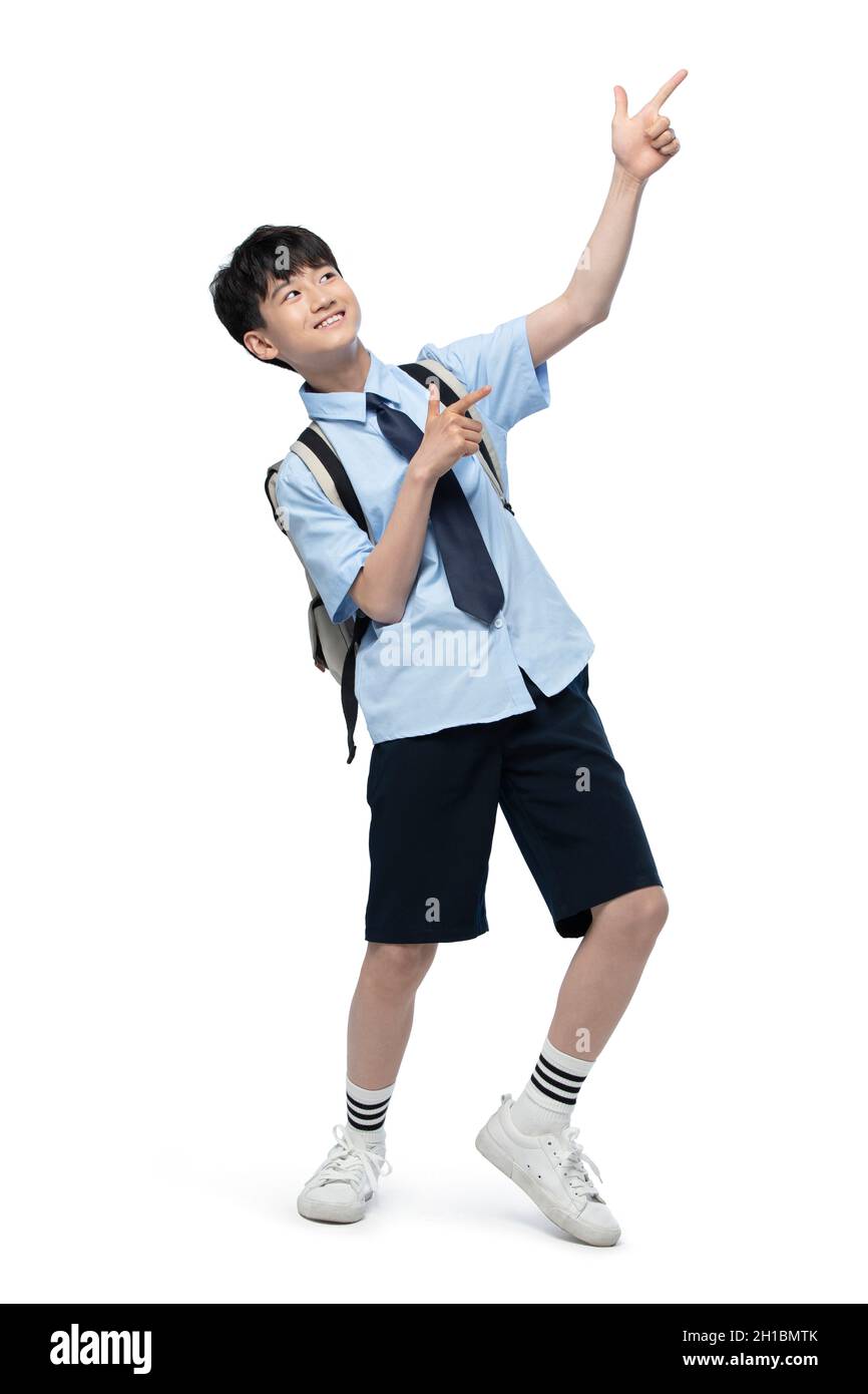 Chinese school boy uniform Cut Out Stock Images & Pictures - Alamy