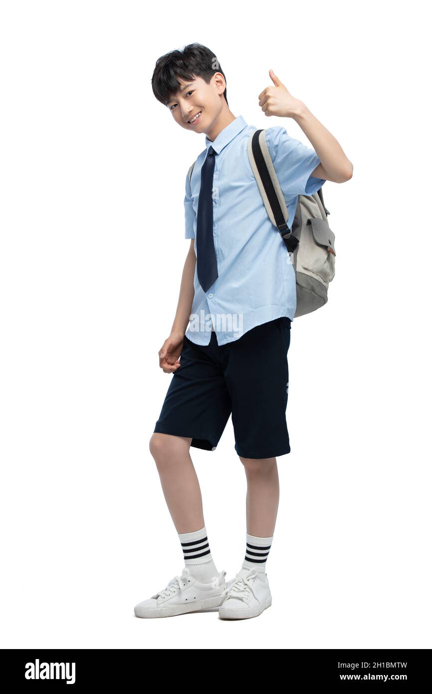 Chinese school boy uniform Cut Out Stock Images & Pictures - Alamy
