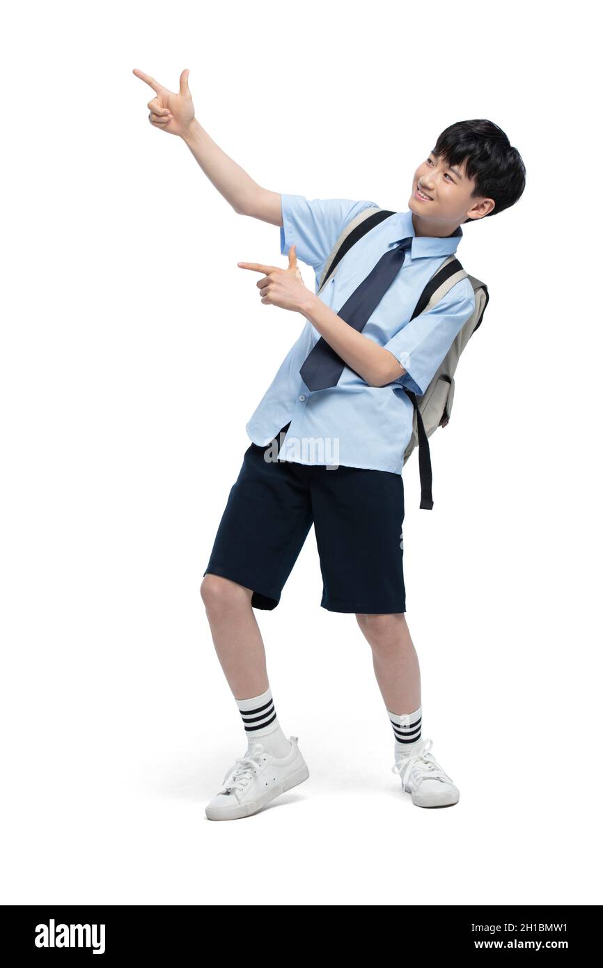 Chinese school boy uniform Cut Out Stock Images & Pictures - Alamy