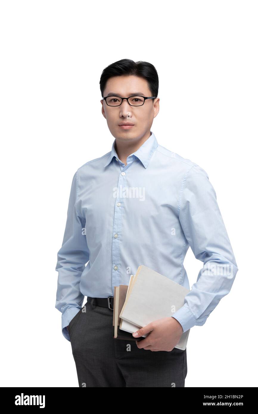 Portrait of well-dressed male teacher Stock Photo - Alamy