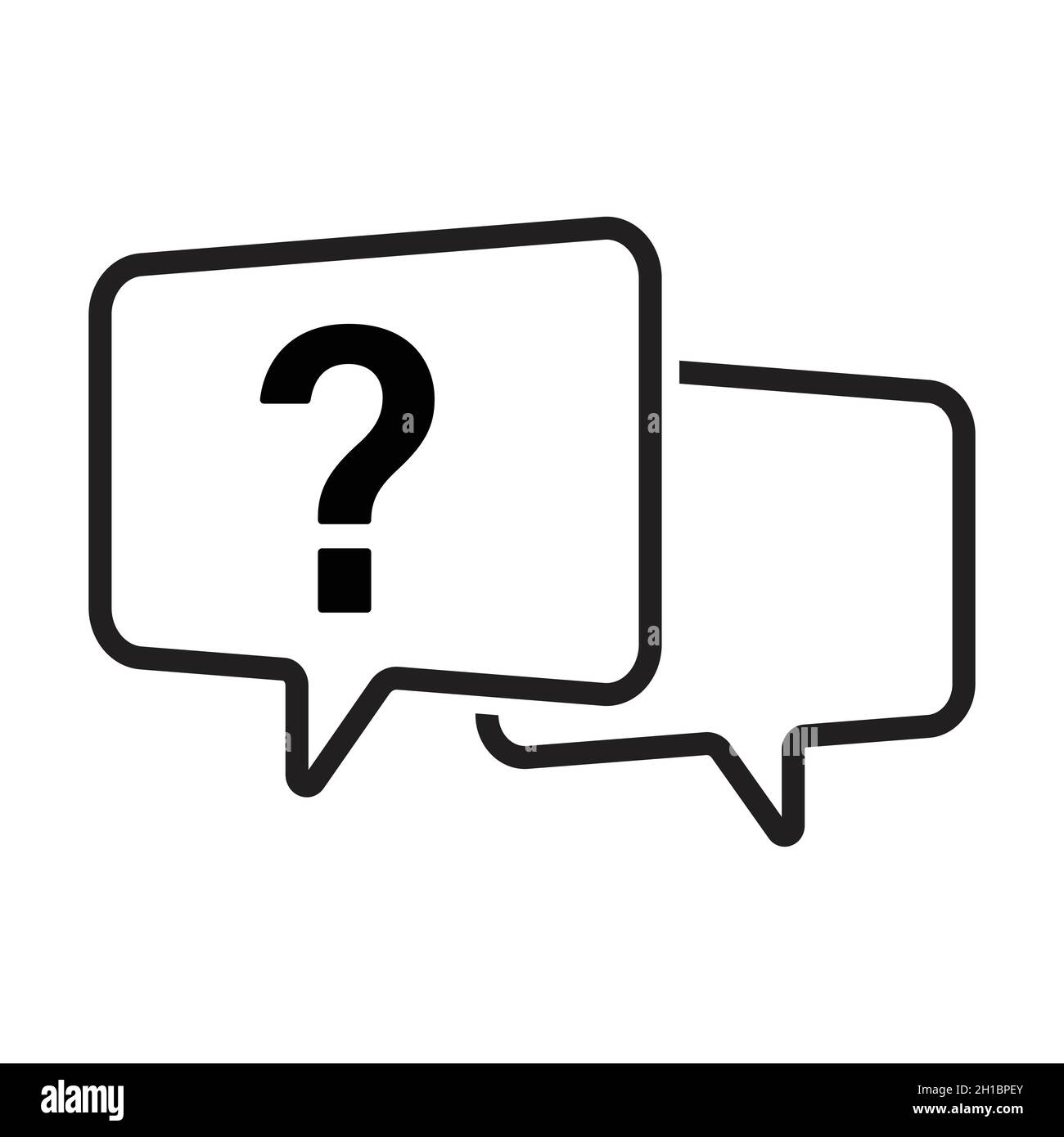 Question mark speech bubbles icon vector for graphic design, logo, web ...