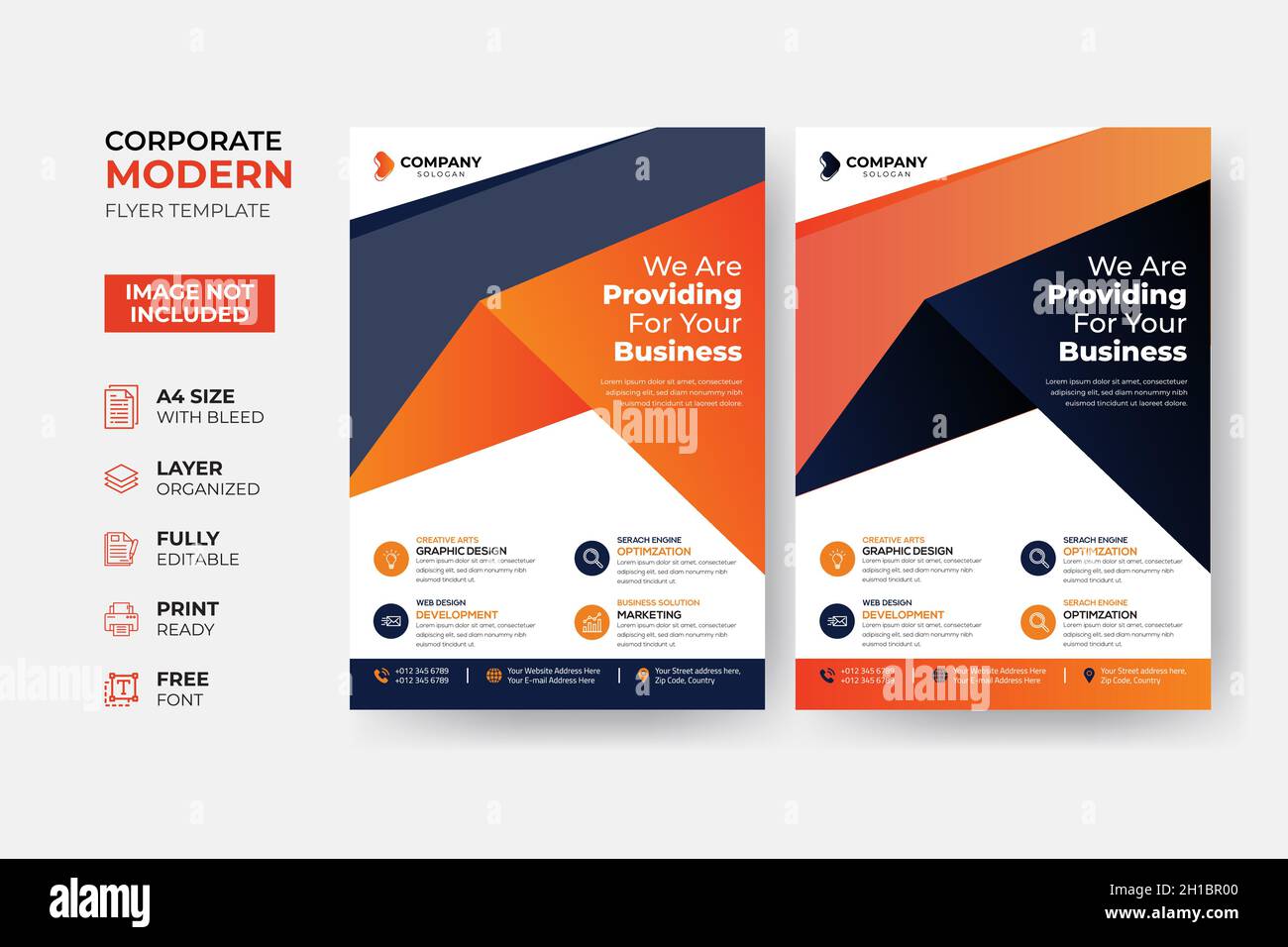 Business Flyer Corporate Flyer Template Geometric shape Stock Vector ...