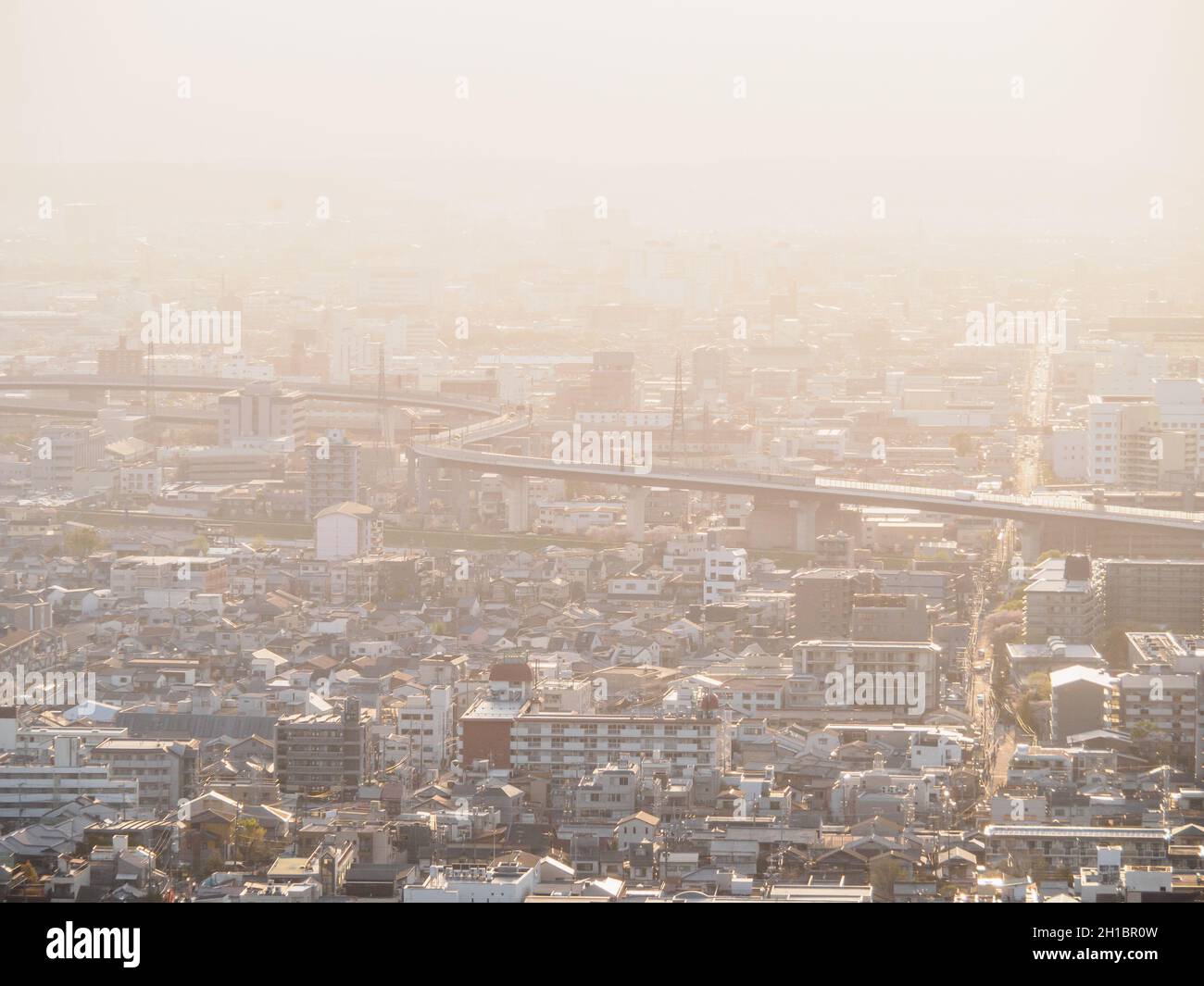 Cityscape of Kyoto in Japan at sunset Stock Photo - Alamy