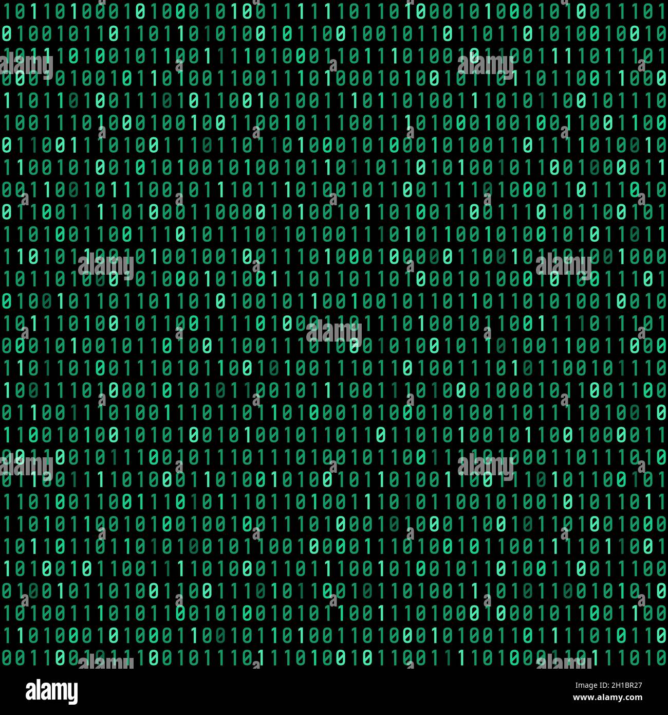 Green Technology Background Binary Code Cyber Texture Seamless Abstract Binary Code Vector