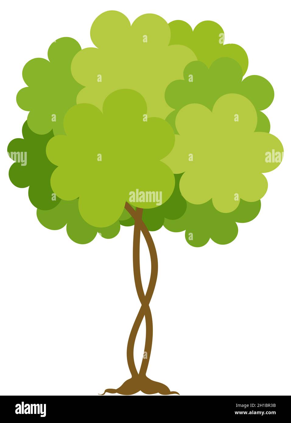 Simple tree isolated on white Stock Photo - Alamy