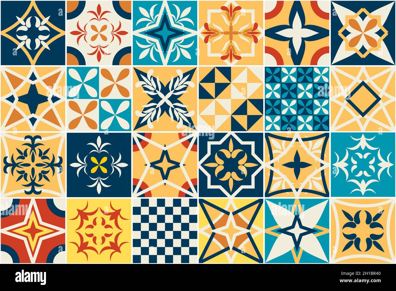 Seamless vector. Rustic style tiles vector illustration. Tiled wall ...
