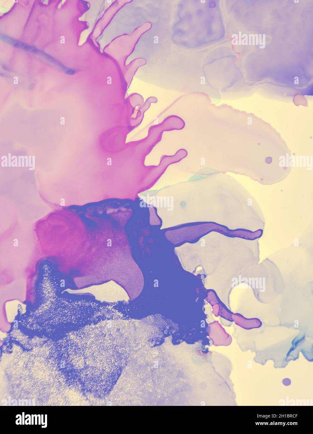 Wedding Invite Design. Pink Pastel Fluid Splash Stock Photo - Alamy