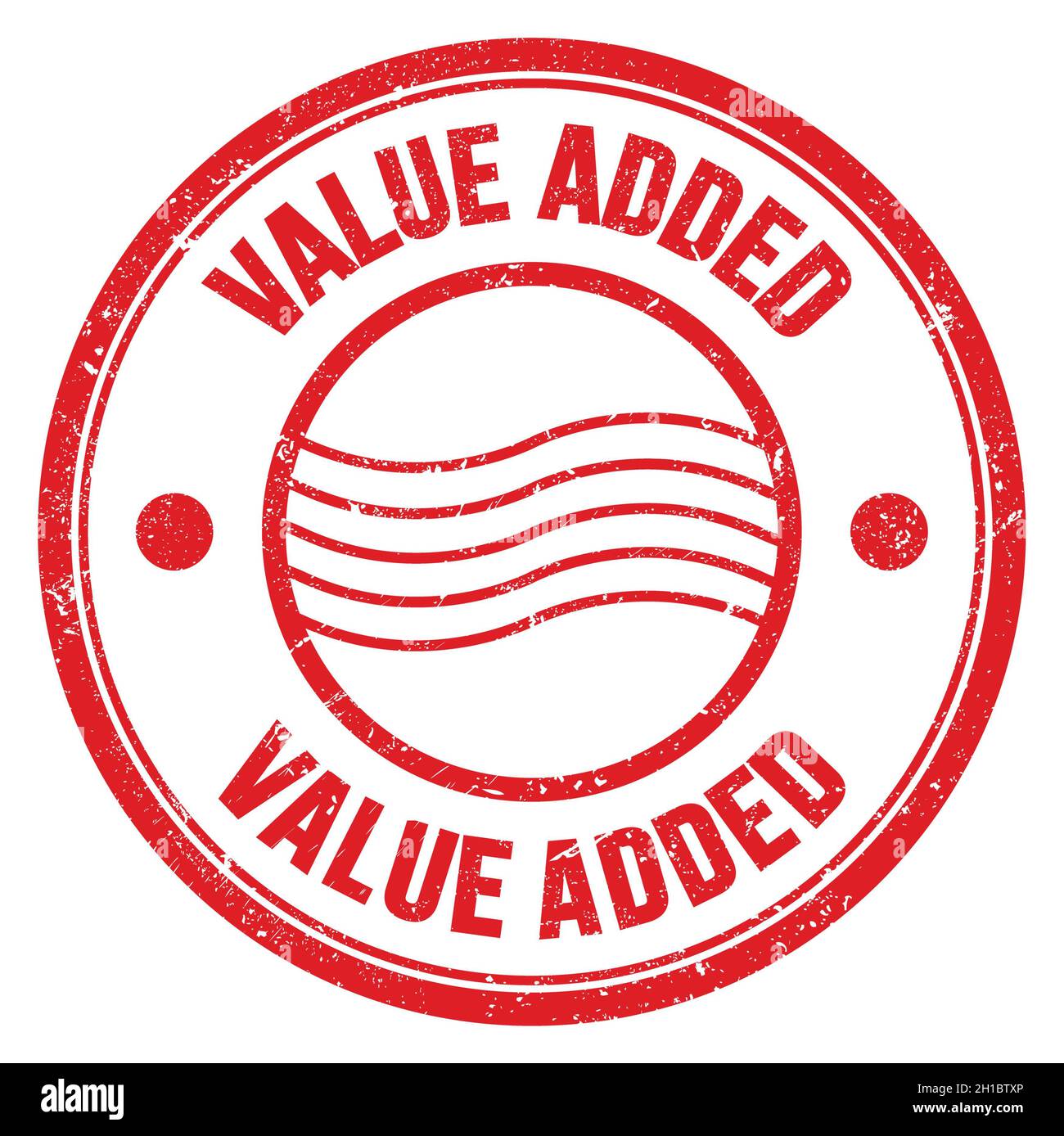 VALUE ADDED word written on red round postal stamp sign Stock Photo - Alamy