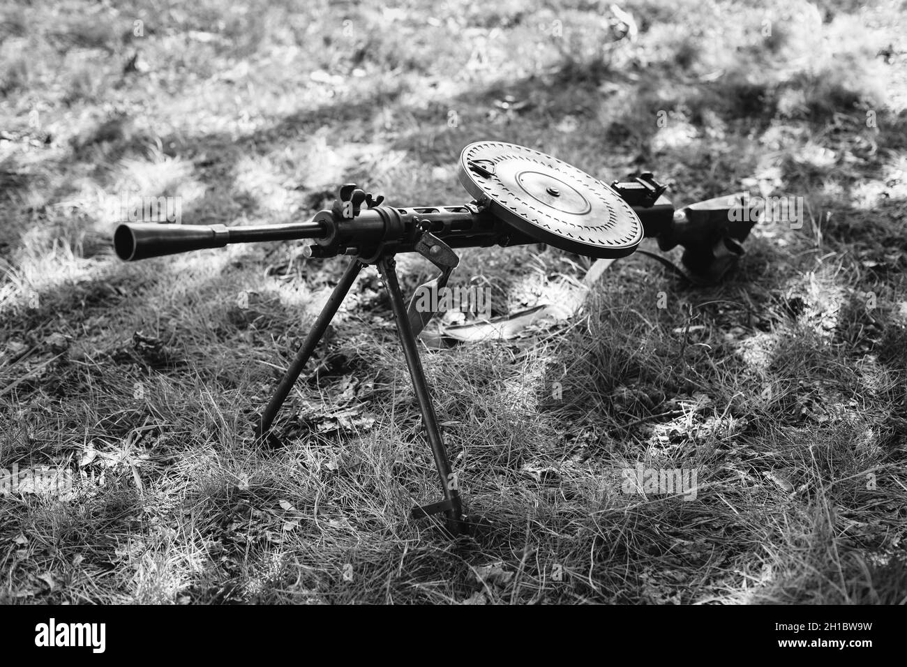 World War II Soviet Red Army Weapon. Degtyaryov DP Machine Gun On ...