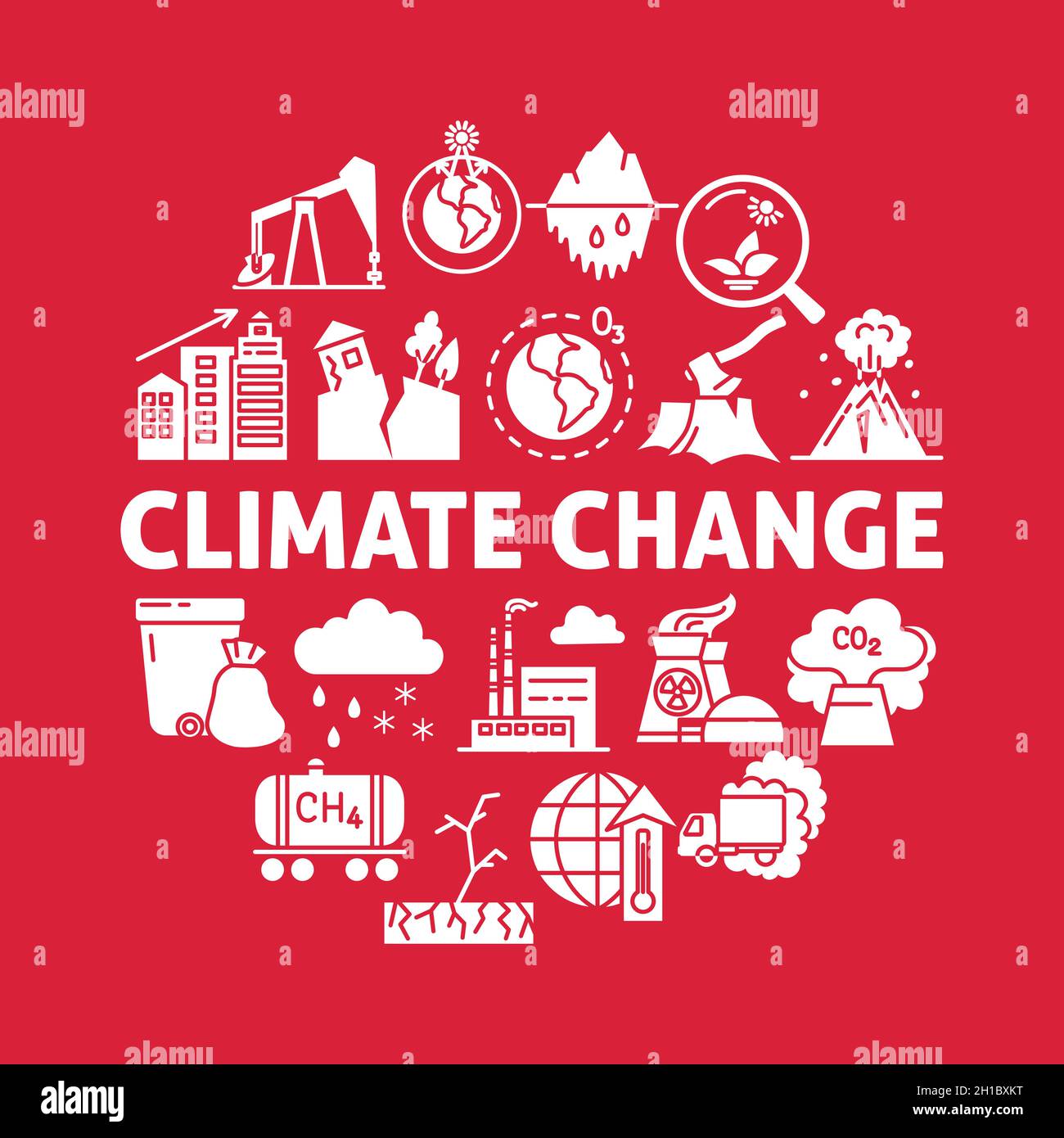 Carbon dioxide and sea level Stock Vector Images - Alamy