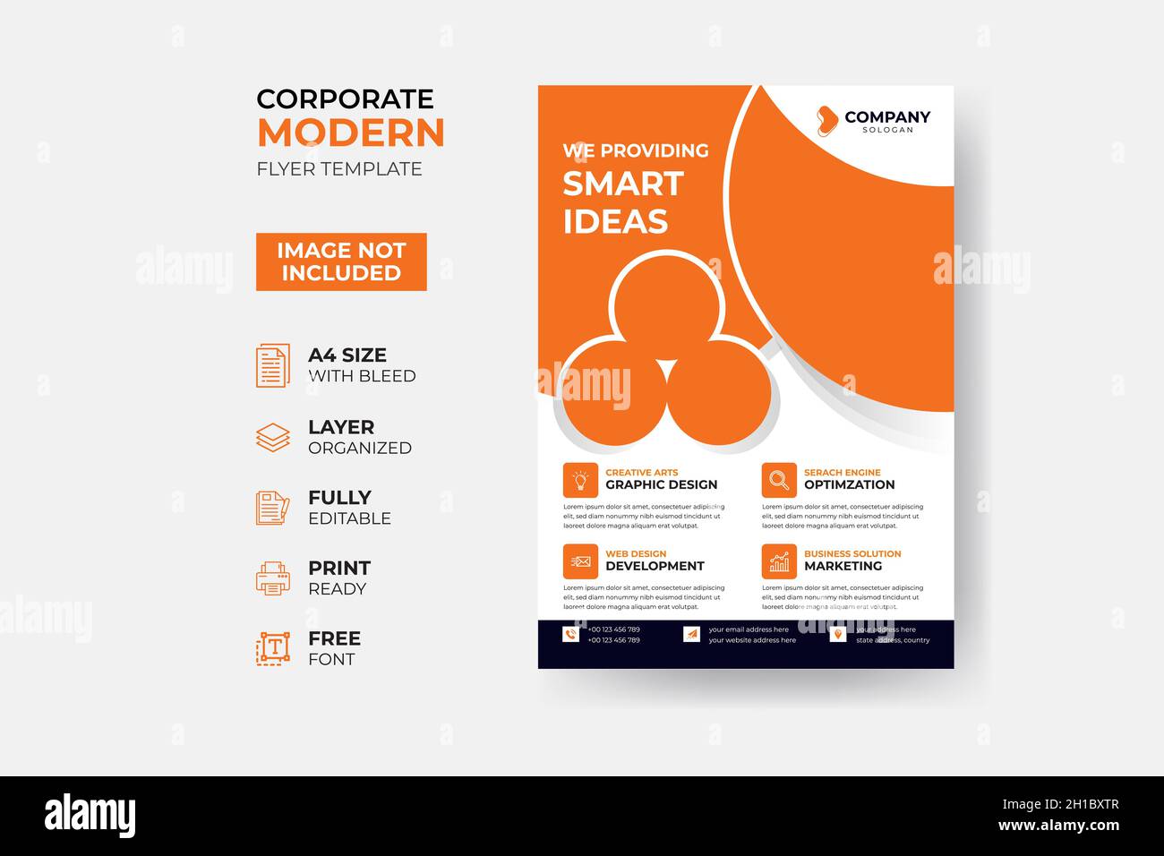 Business Flyer Corporate Flyer Template Geometric shape Stock Vector ...