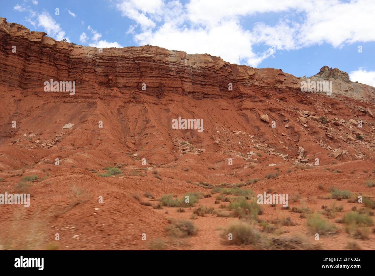 Breathtaking view of rugged red rock landscape in Capitol Reef National ...