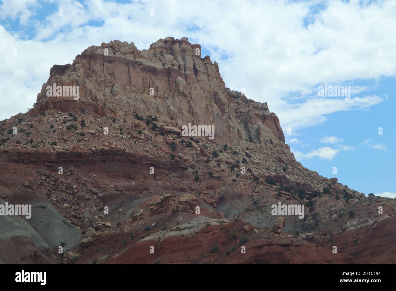 Breathtaking view of rugged red rock landscape in Capitol Reef National ...
