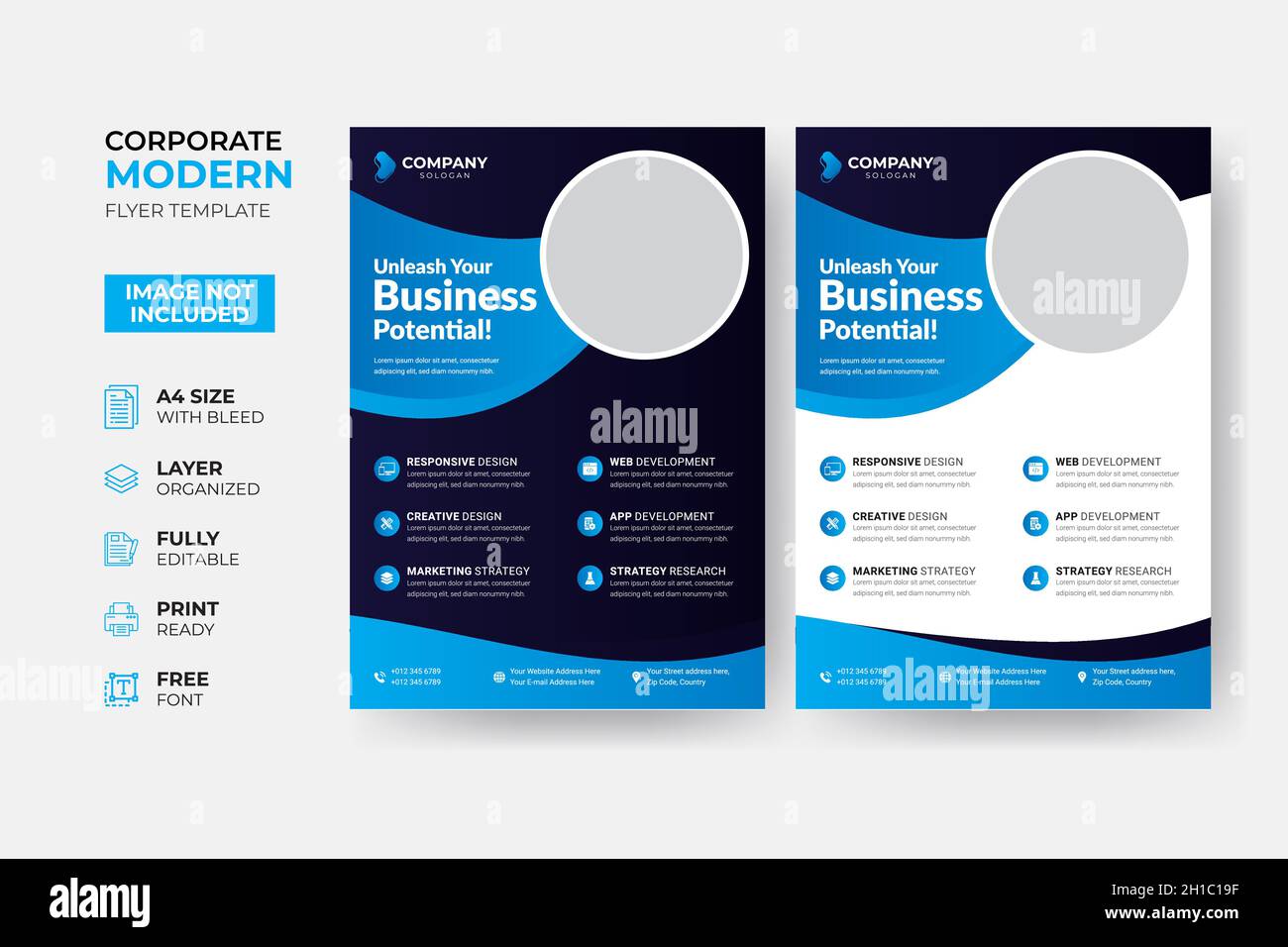 Business Flyer Corporate Flyer Template Geometric shape Stock Vector ...