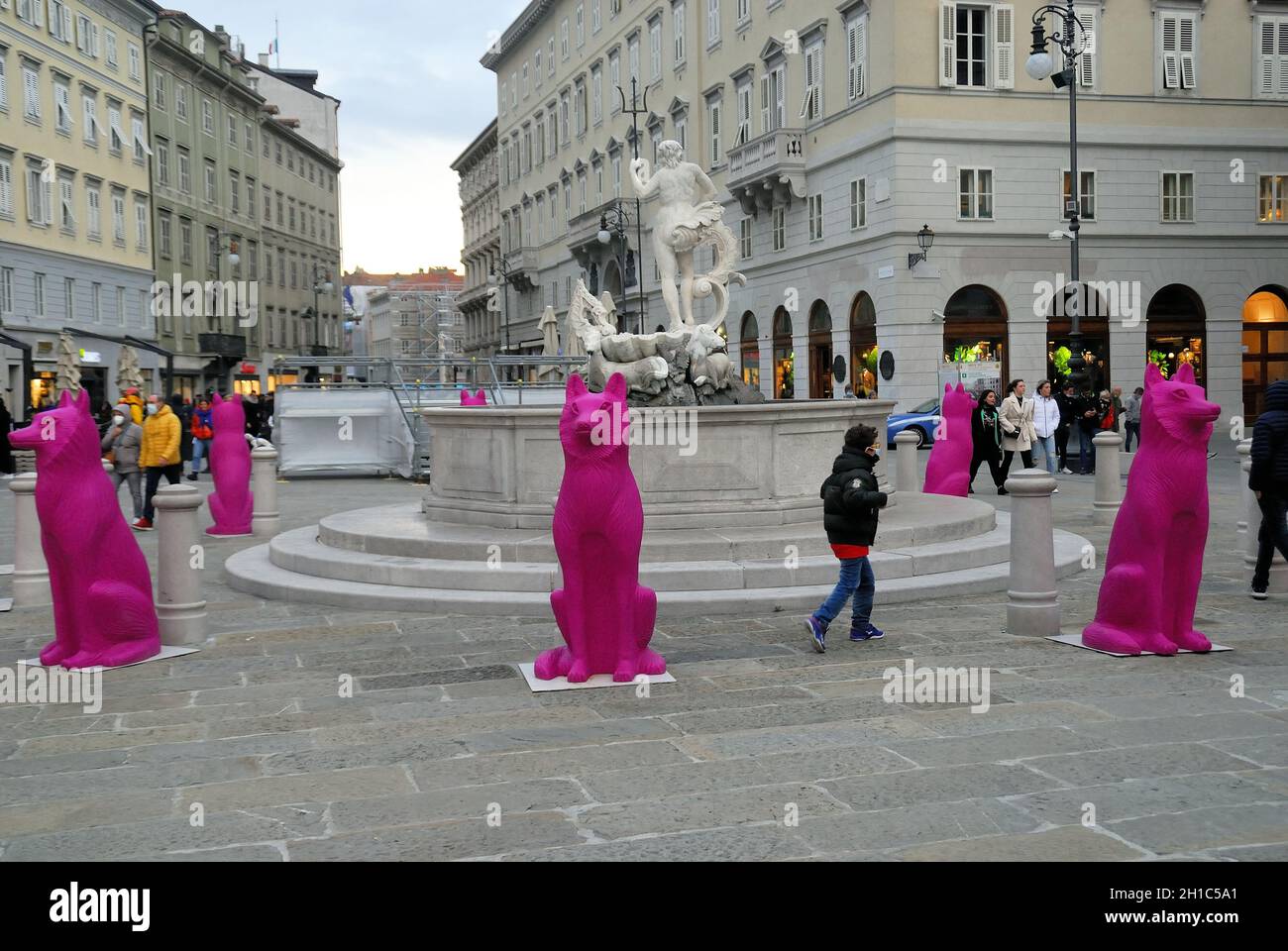 Trieste, Italy. Over 120 animal works by the Cracking Art collective ...