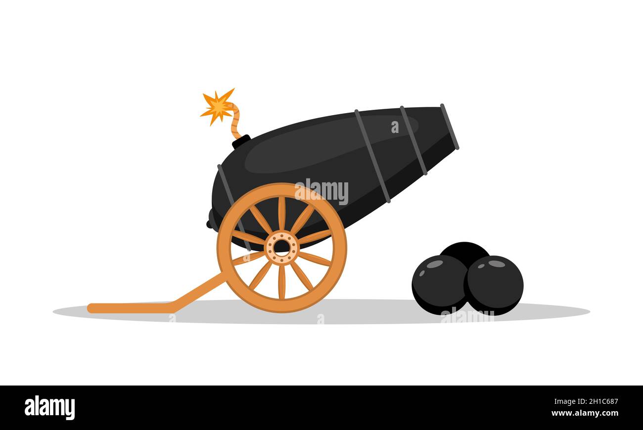 Cannon on pirate island Stock Vector Images - Alamy