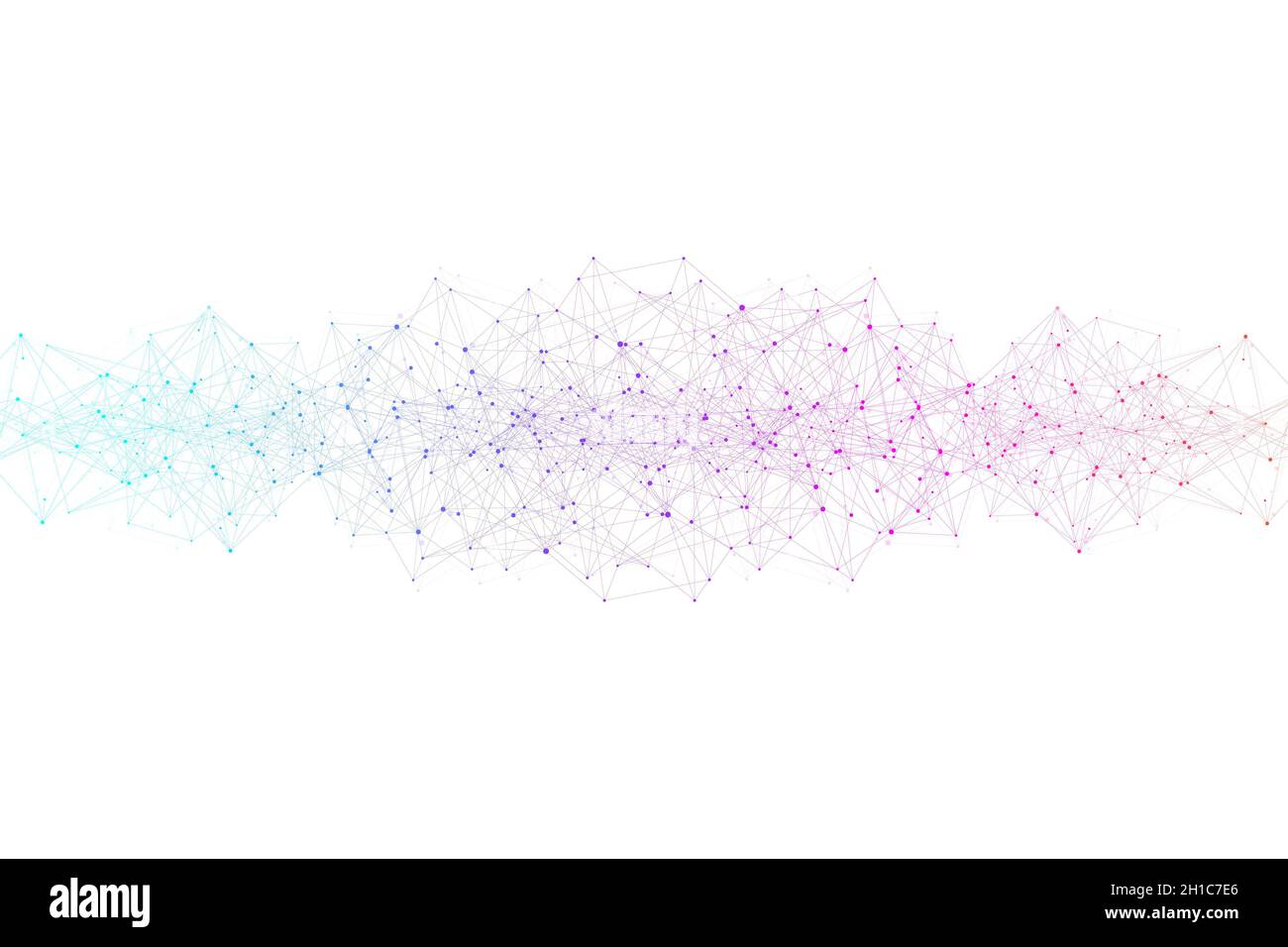 Geometric connected background lines and dots. Simple technology ...