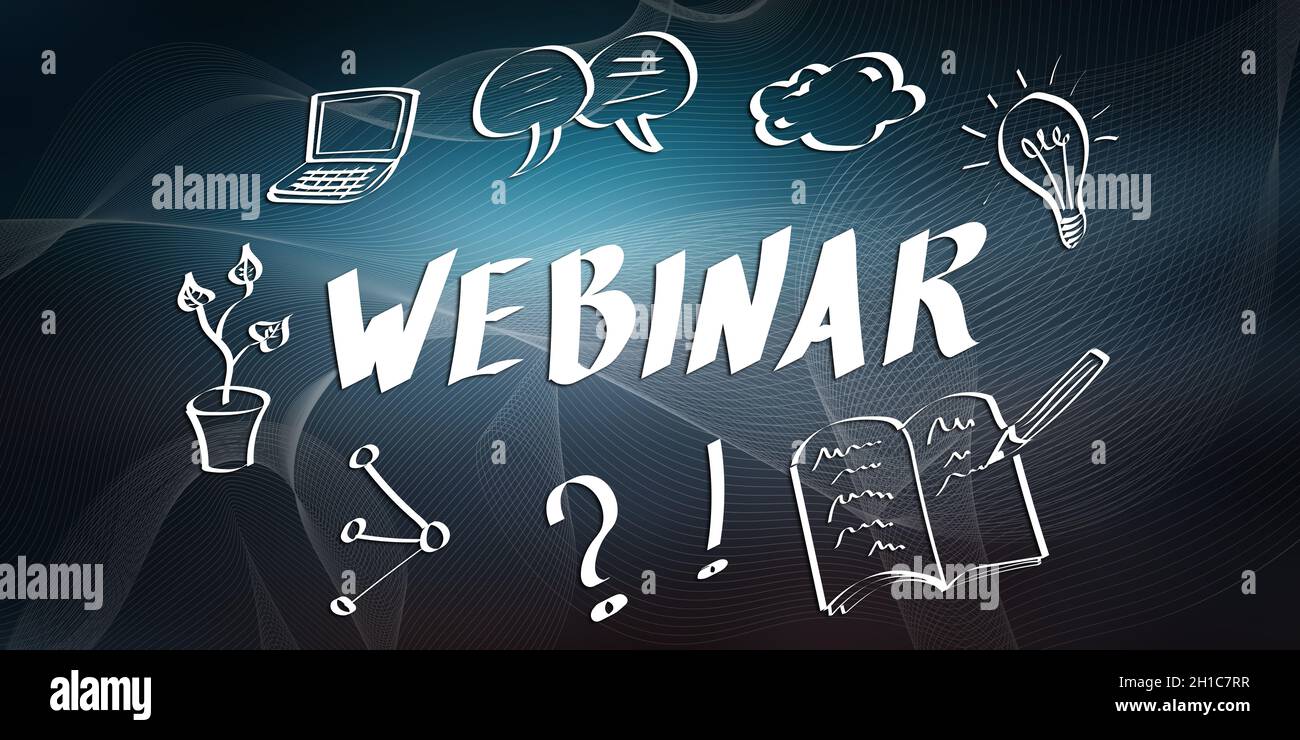 Illustration of a webinar concept Stock Photo - Alamy