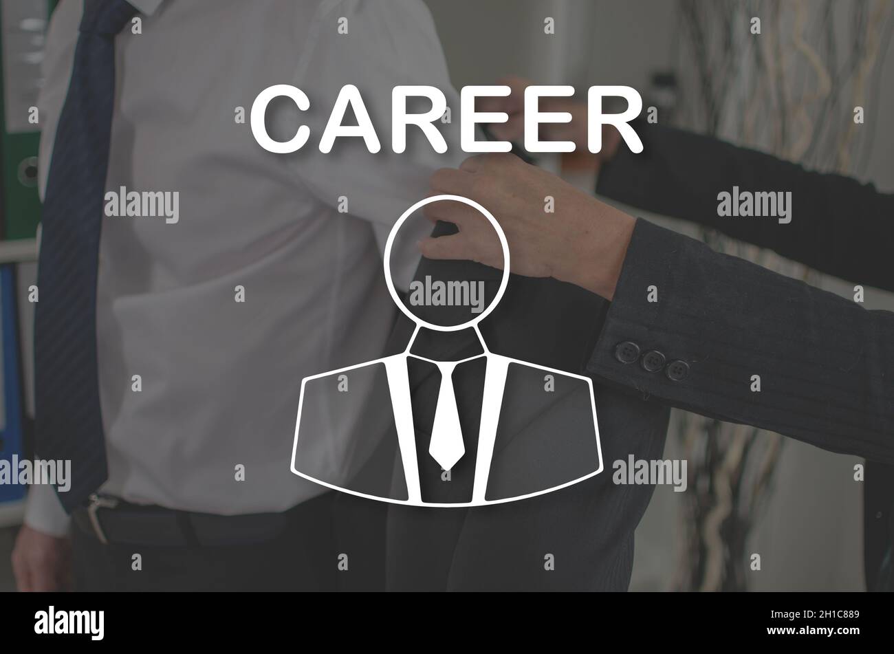 Career concept illustrated by a picture on background Stock Photo - Alamy