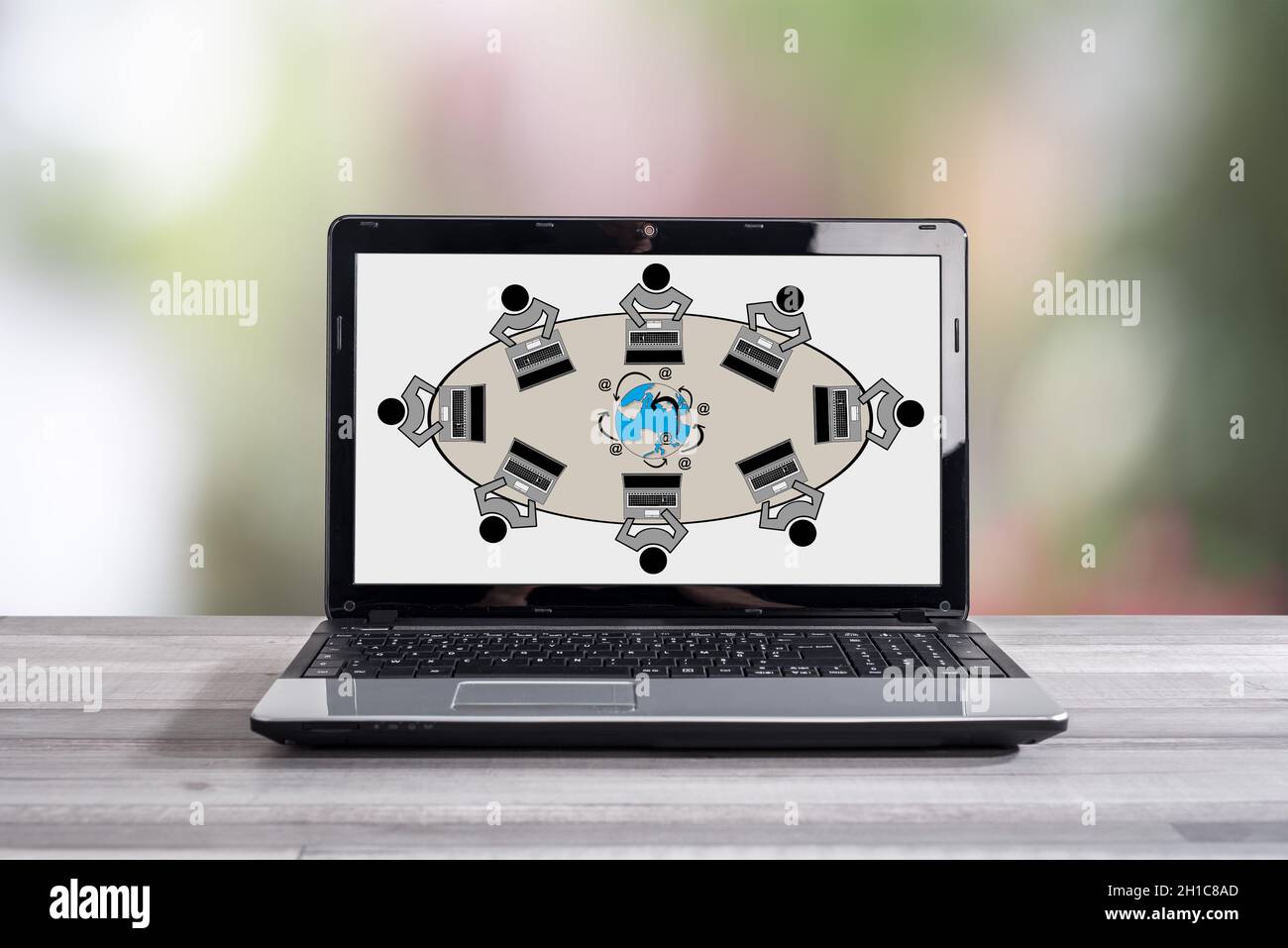 Internet concept shown on a laptop screen Stock Photo - Alamy