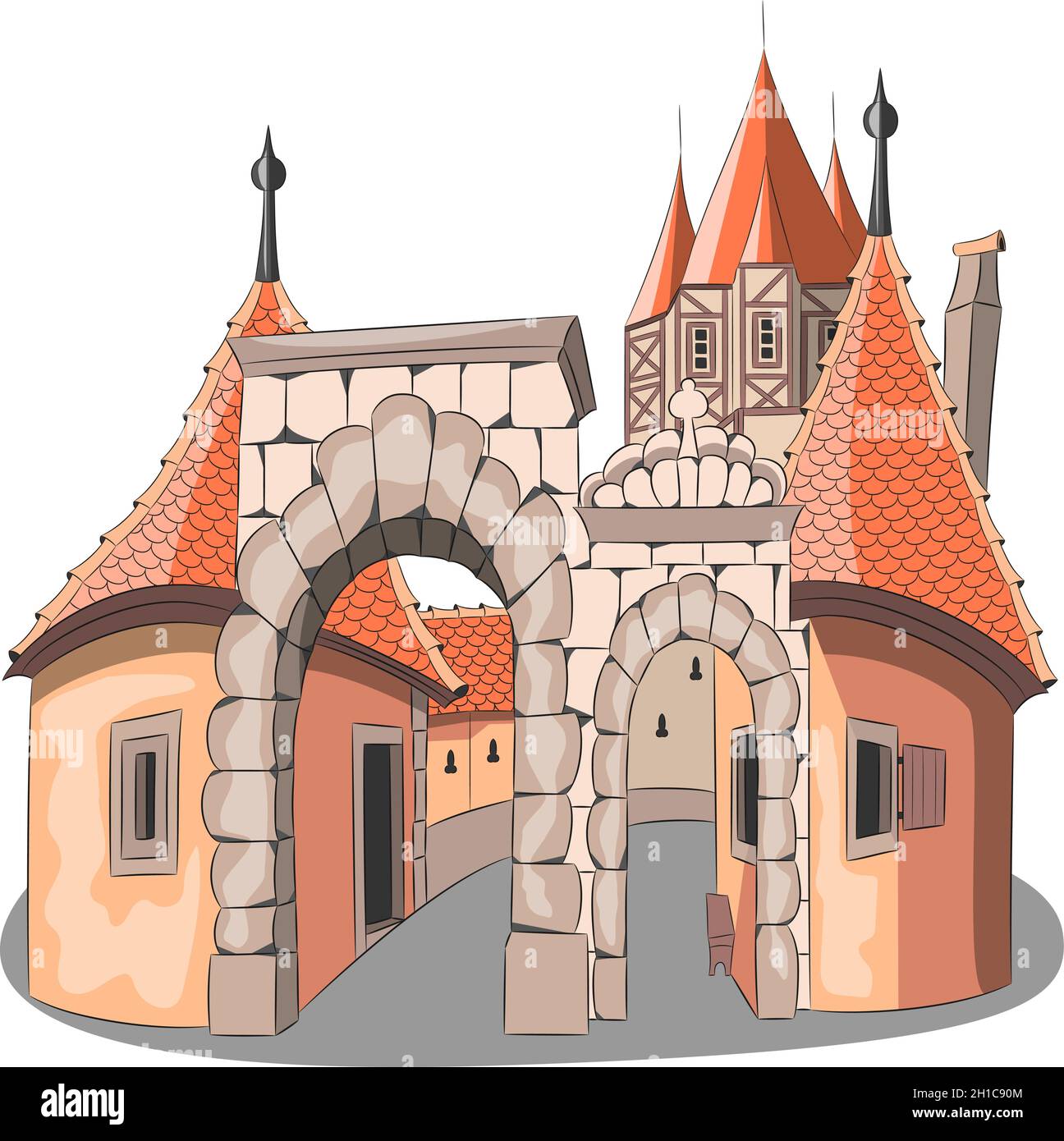 Gate of a fort Cut Out Stock Images & Pictures - Alamy