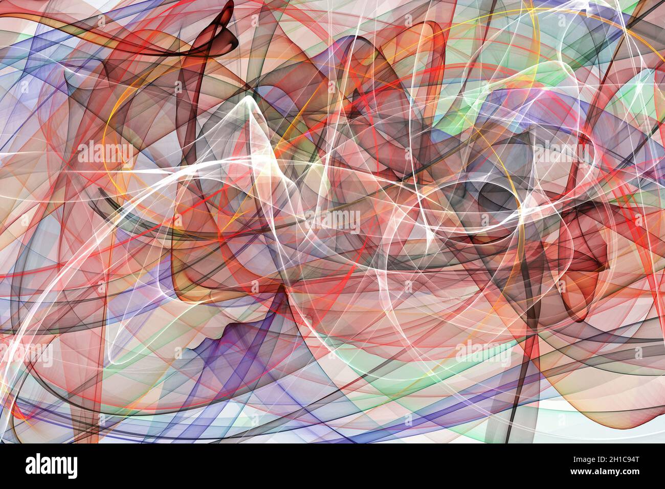 Colorful Abstract smoke lines wallpaper, Shapes created with lines in ...