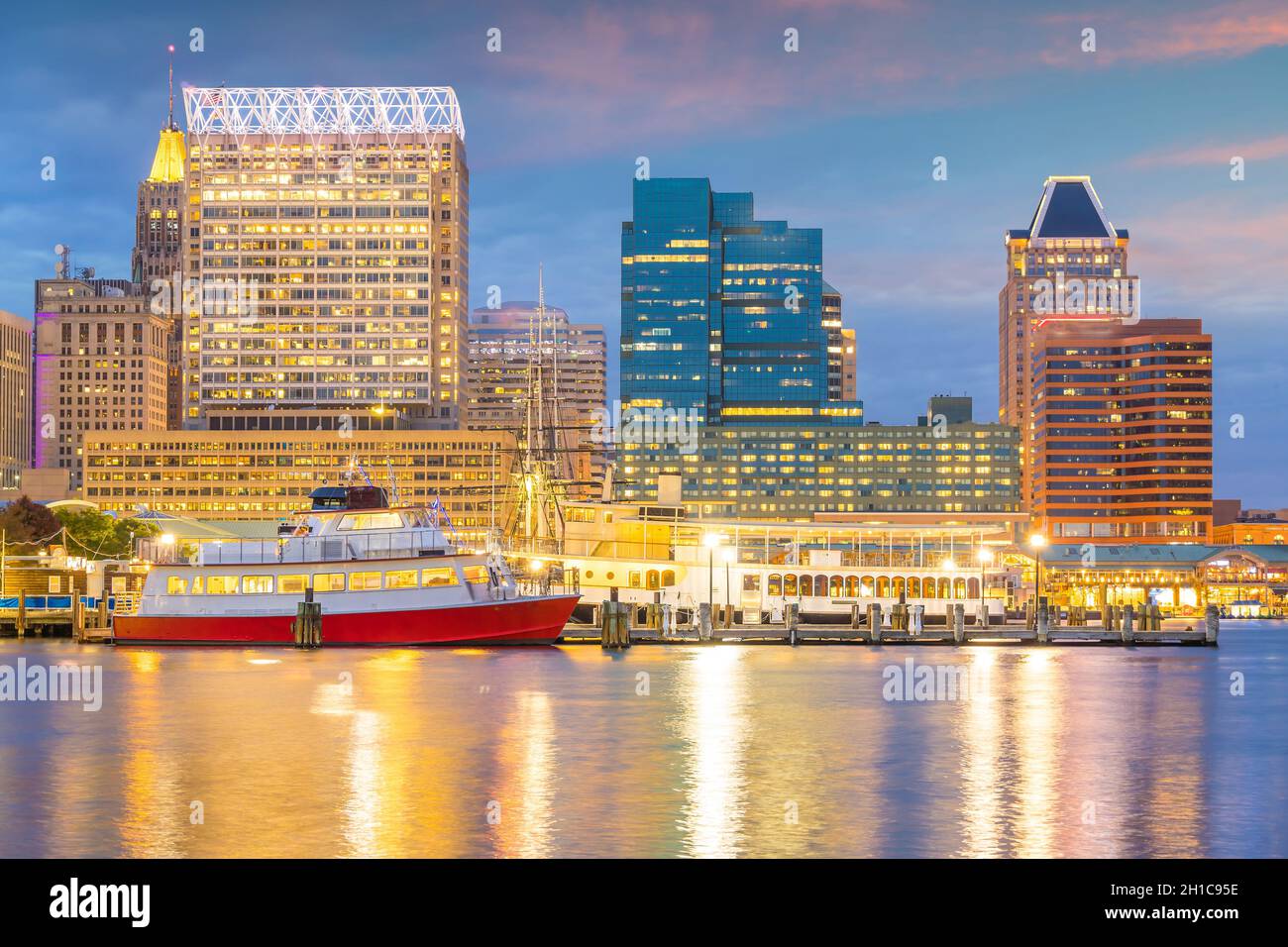 Baltimore city downtown skyline cityscape of USA Stock Photo - Alamy