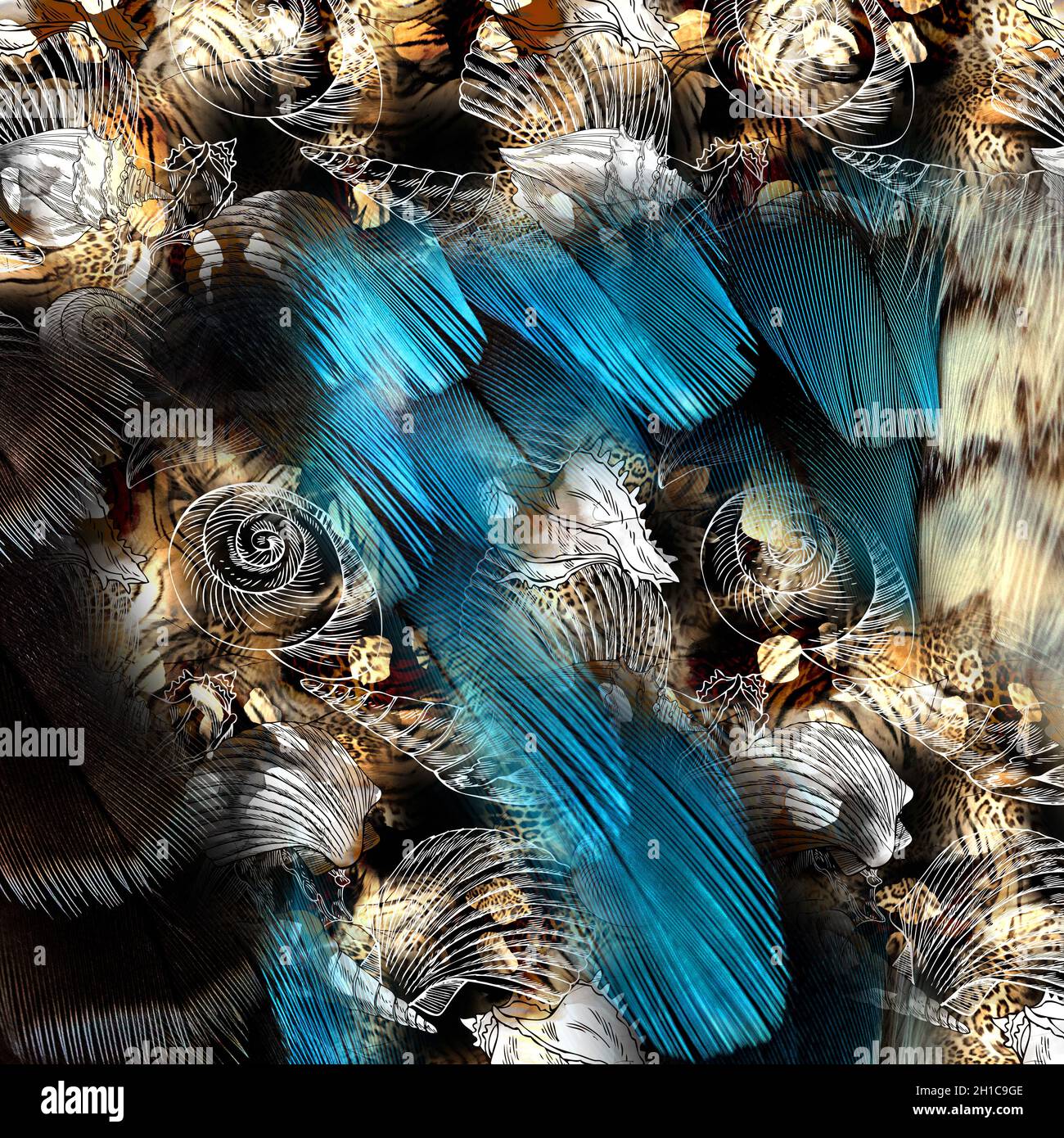 Botanical composition abstract background for amazing fabric background ...