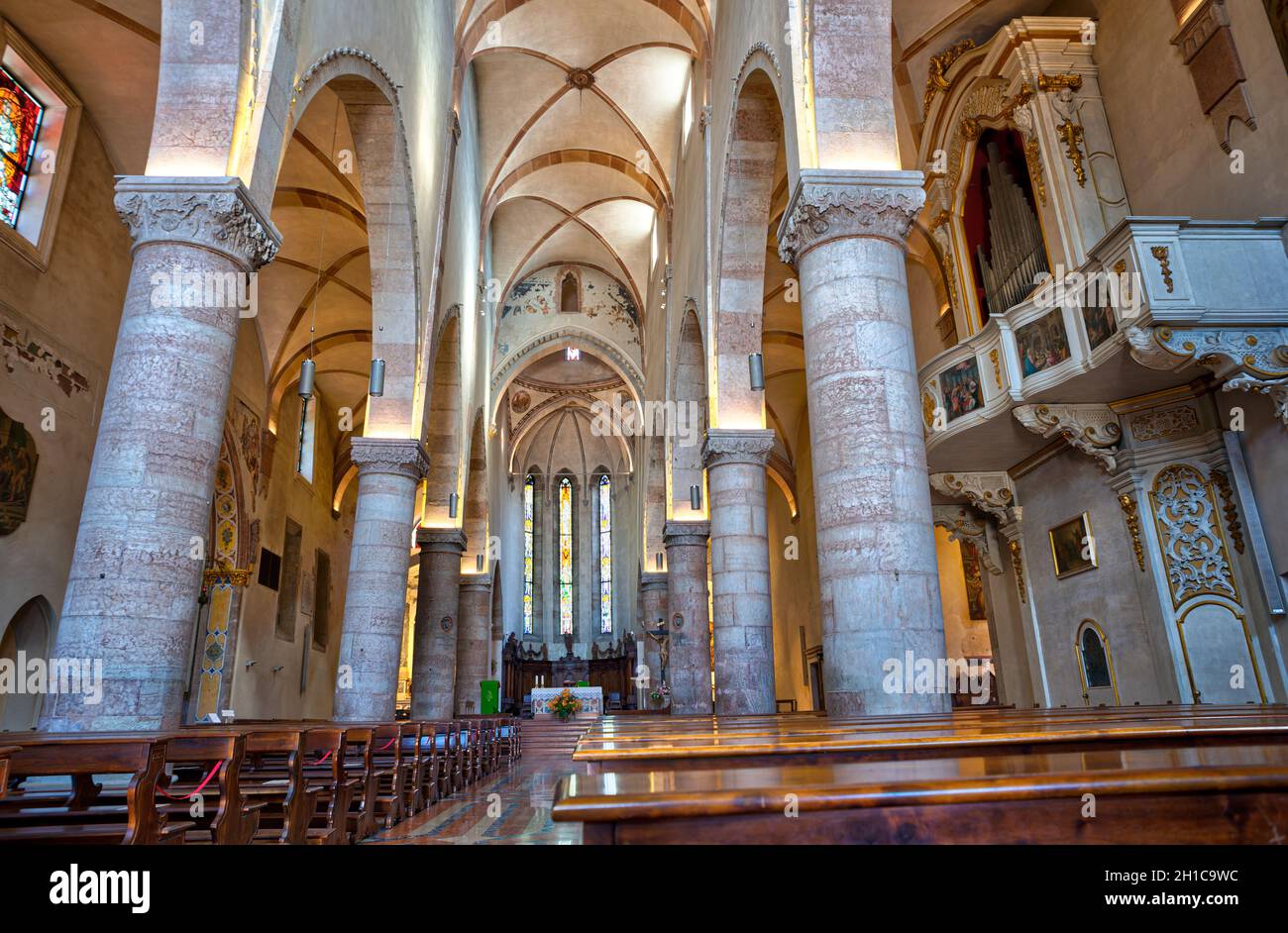 Interior of the Cathedral of Santa Maria Assunta in Gemona del Friuli ...