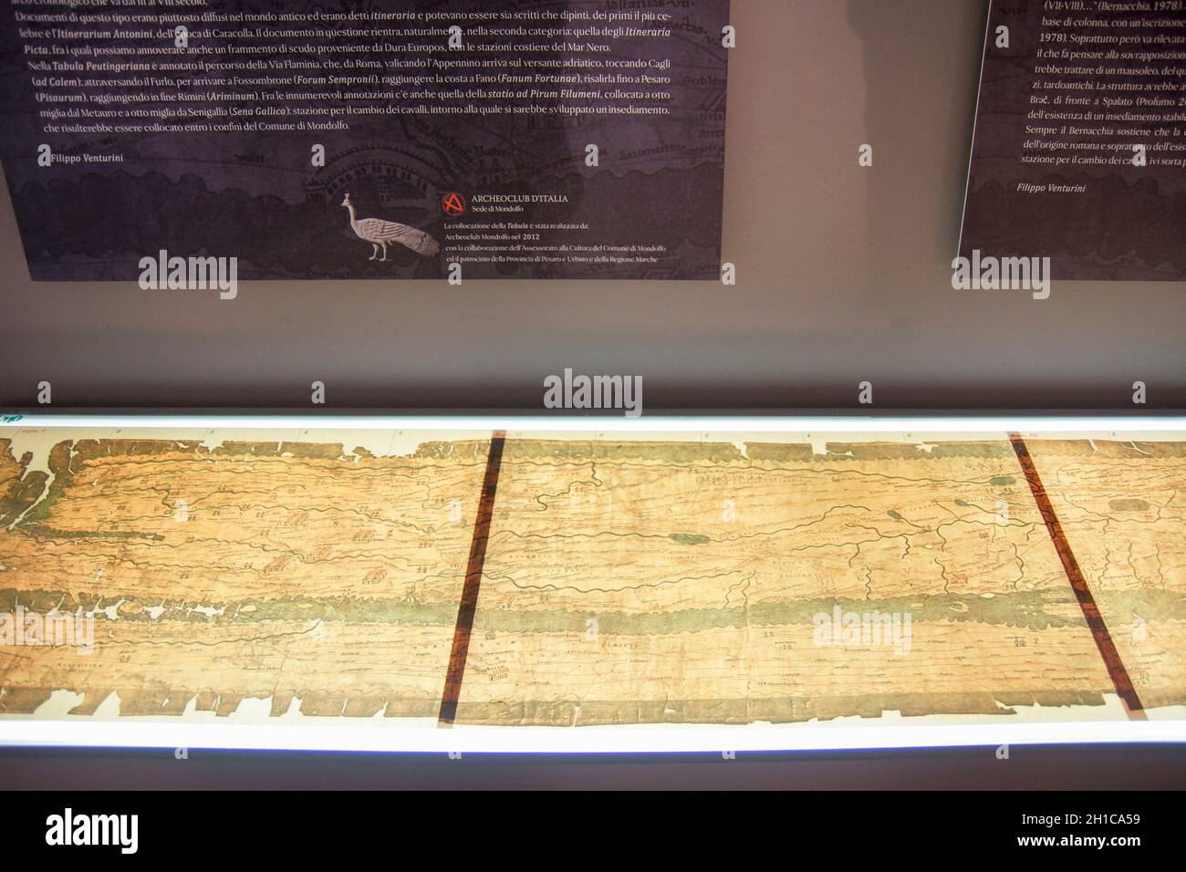 La Tavola Peutingeriana or Peutinger Table is a copy of the XII-XIII ...