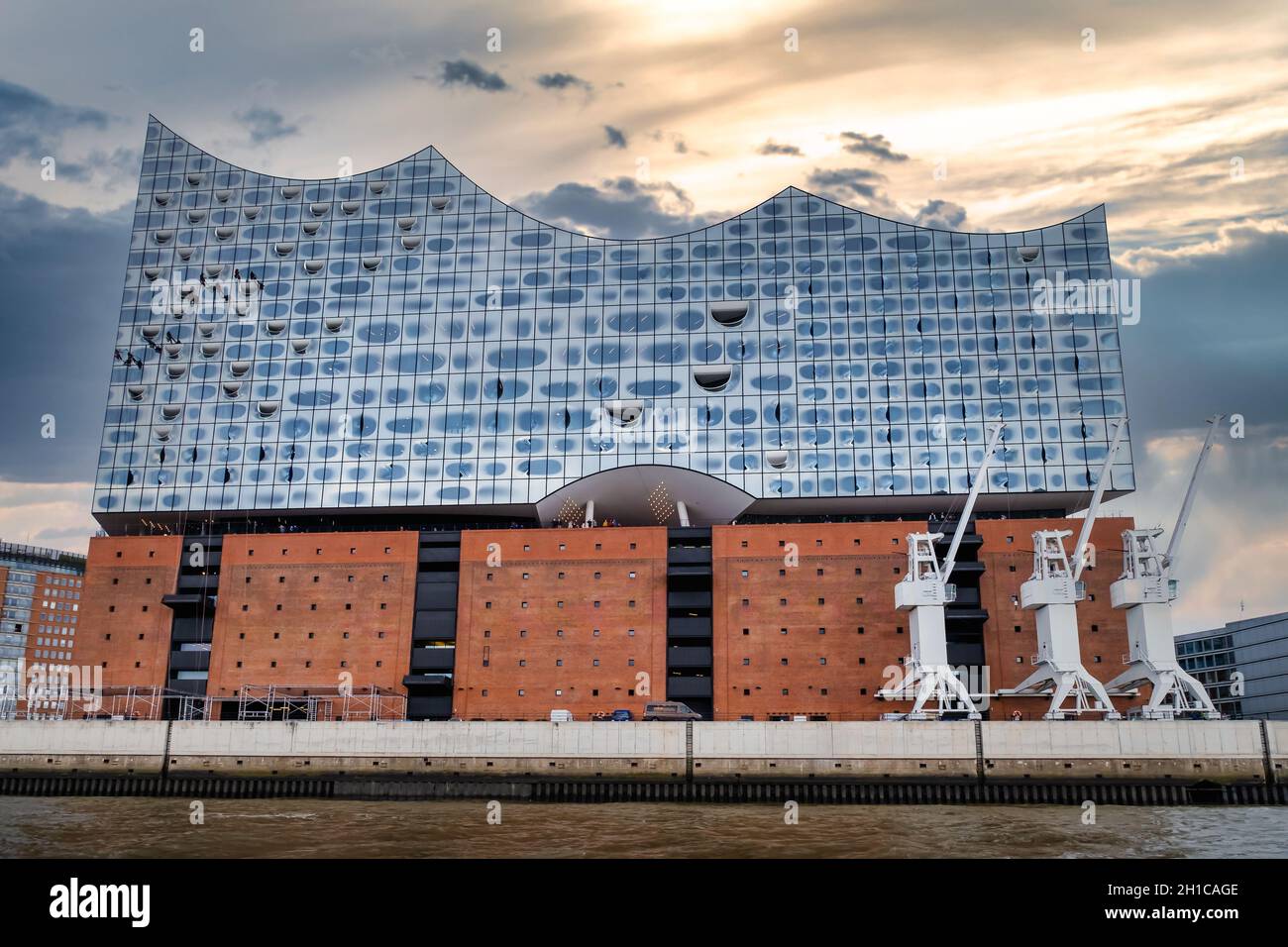 Elbphilharmonie modern concert hall in Hamburg harbor, Germany Stock ...