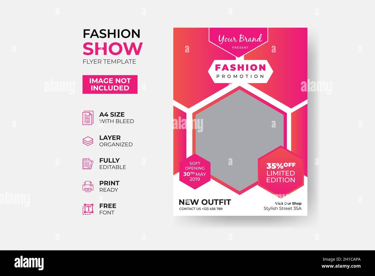 Beauty flyer poster design Stock Vector Images - Alamy