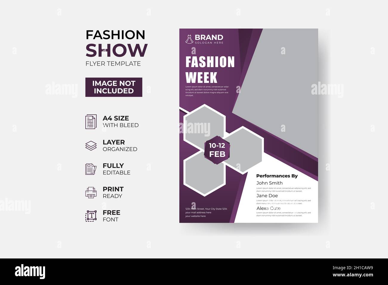 Stylish fashion poster Stock Vector Images - Alamy