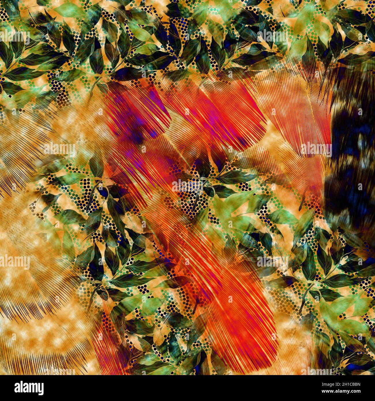 Botanical composition abstract background for amazing fabric background ...
