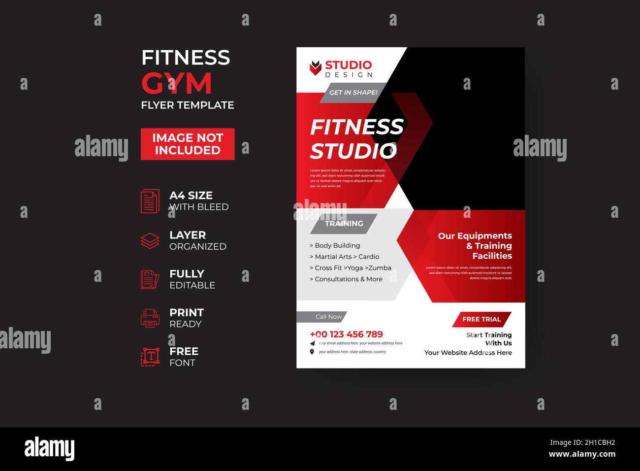 Gym poster background Stock Vector Images - Alamy