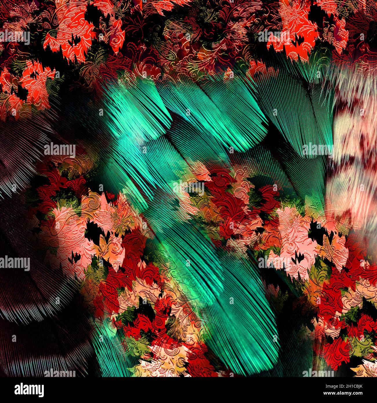 Botanical composition abstract background for amazing fabric background ...