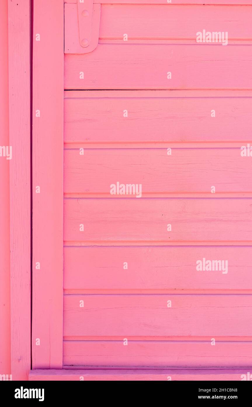 Weathered wooden plank painted in pink color Stock Photo - Alamy